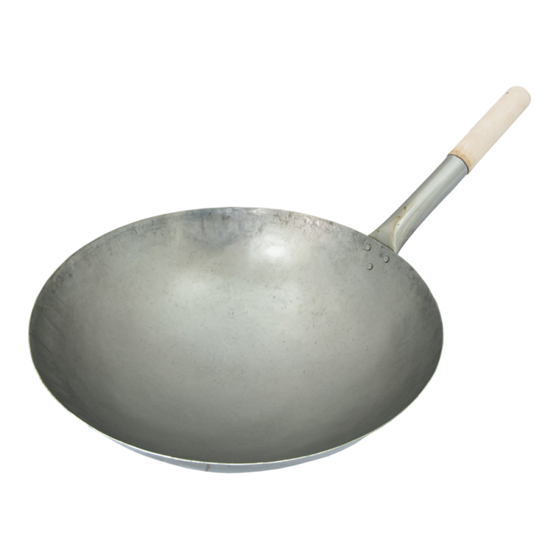(5012616) 16" HK IRON WOK W/ONE WDN HDL - Lau Choy Seng Pte Ltd