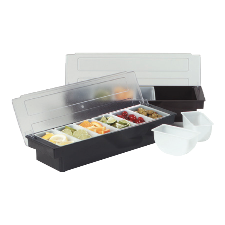 6 COMPT CONDIMENT BOX W/HINGE COVER - Lau Choy Seng Pte Ltd