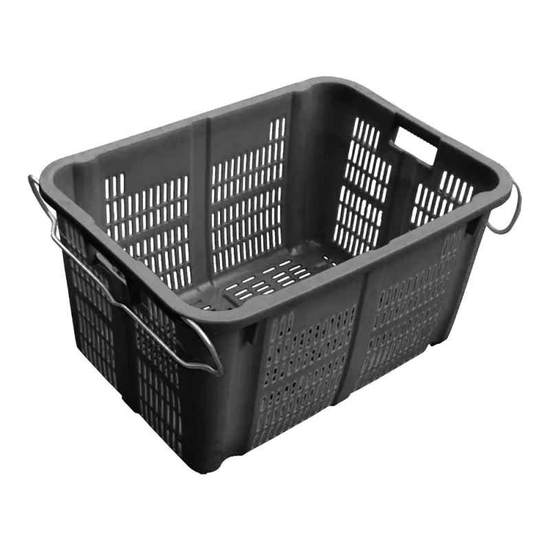 BASKET/CONTAINER VEG HOLES W/METAL HDL 70X49X43CM - Lau Choy Seng Pte Ltd